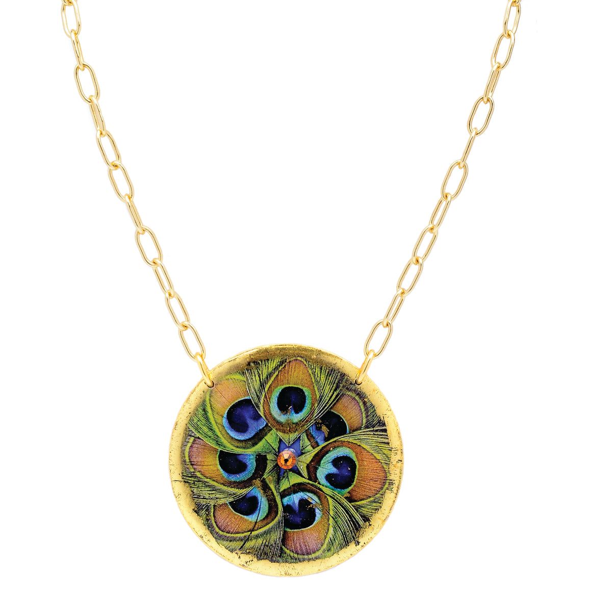 Peacock Disc Necklace – ÉVOCATEUR